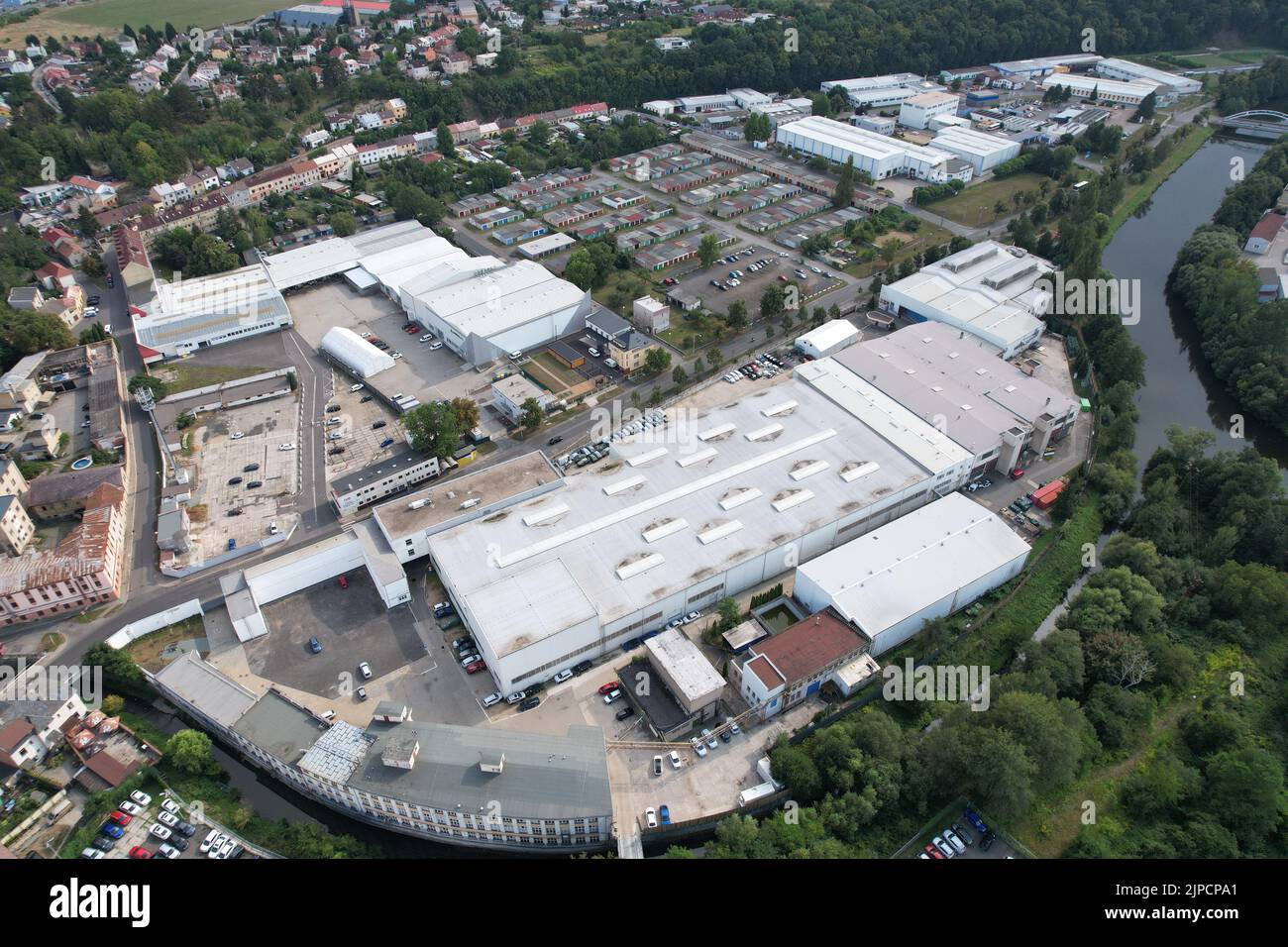 Mlada Boleslav,Czech republic,Europe,aerial panorama cityscape and ...