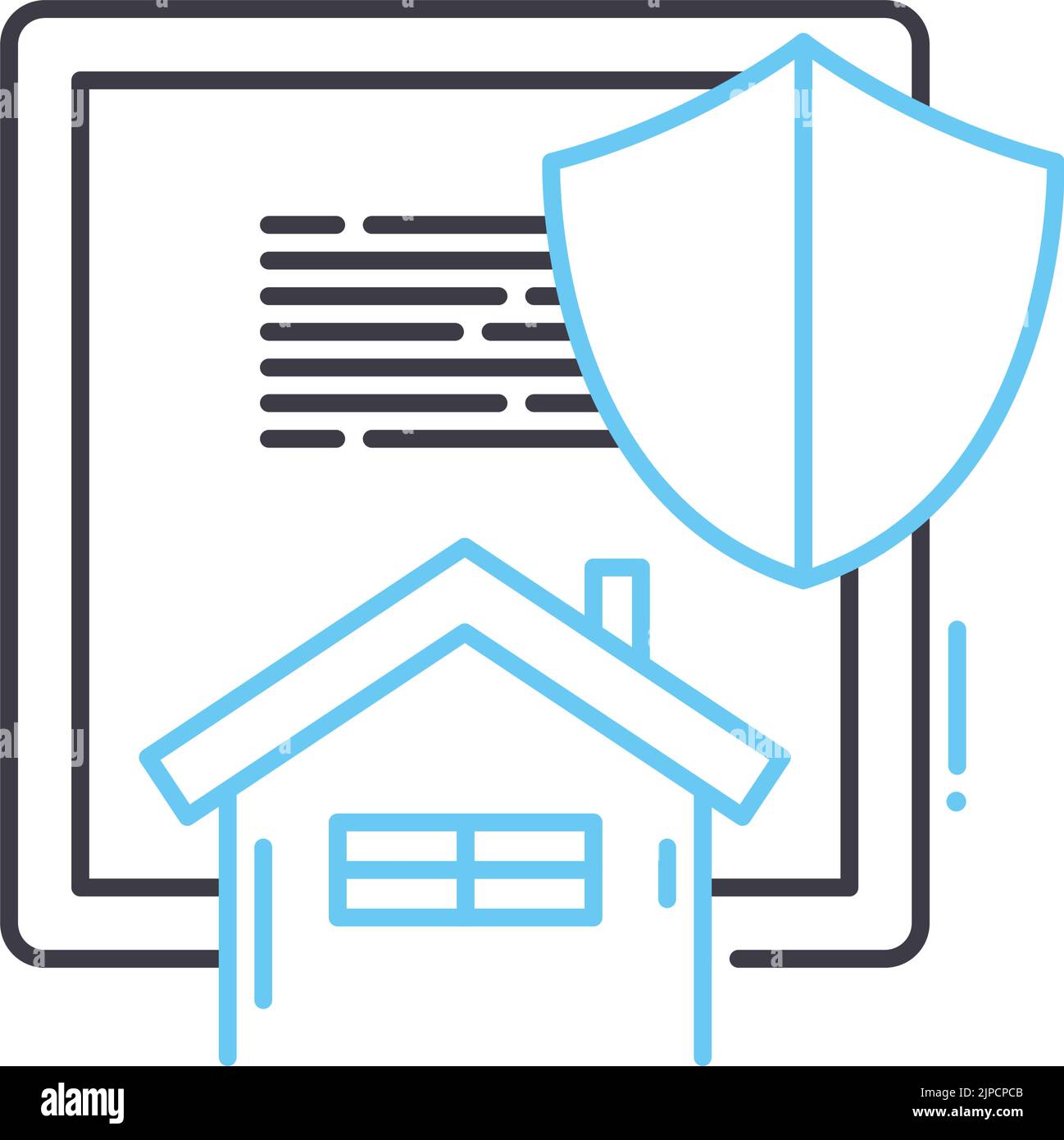 Security Deposit Line Icon Outline Symbol Vector Illustration