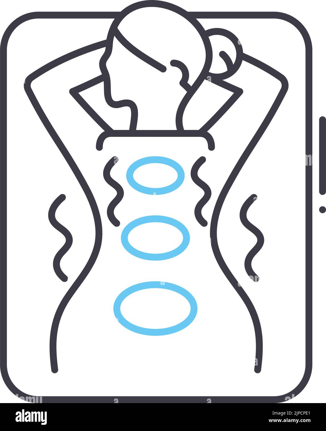 hot stone massage line icon, outline symbol, vector illustration, concept sign Stock Vector ...