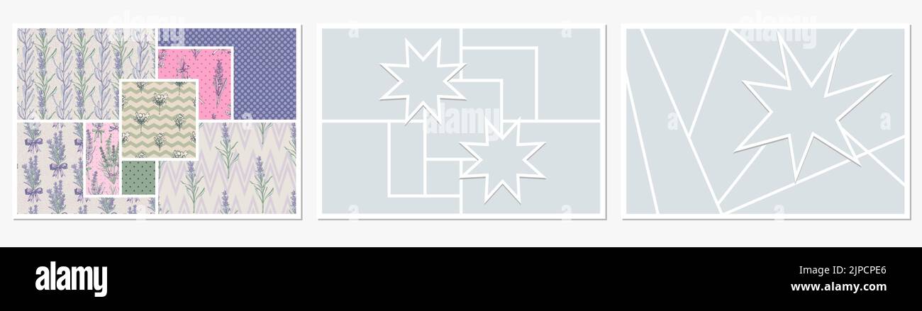 Mosaic collage layout. Banner mood board grid for photo gallery ...