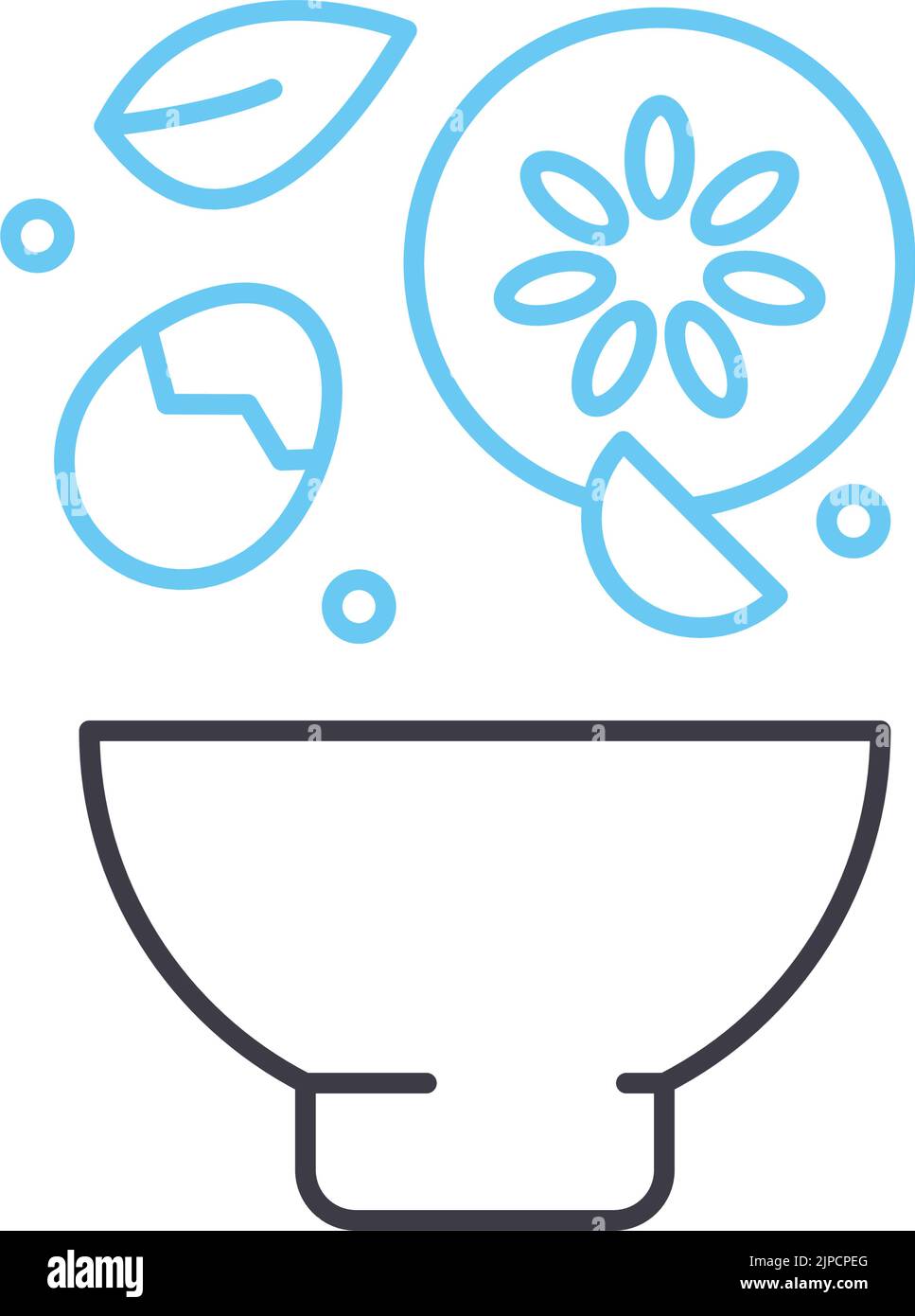 natural ingredients line icon, outline symbol, vector illustration ...