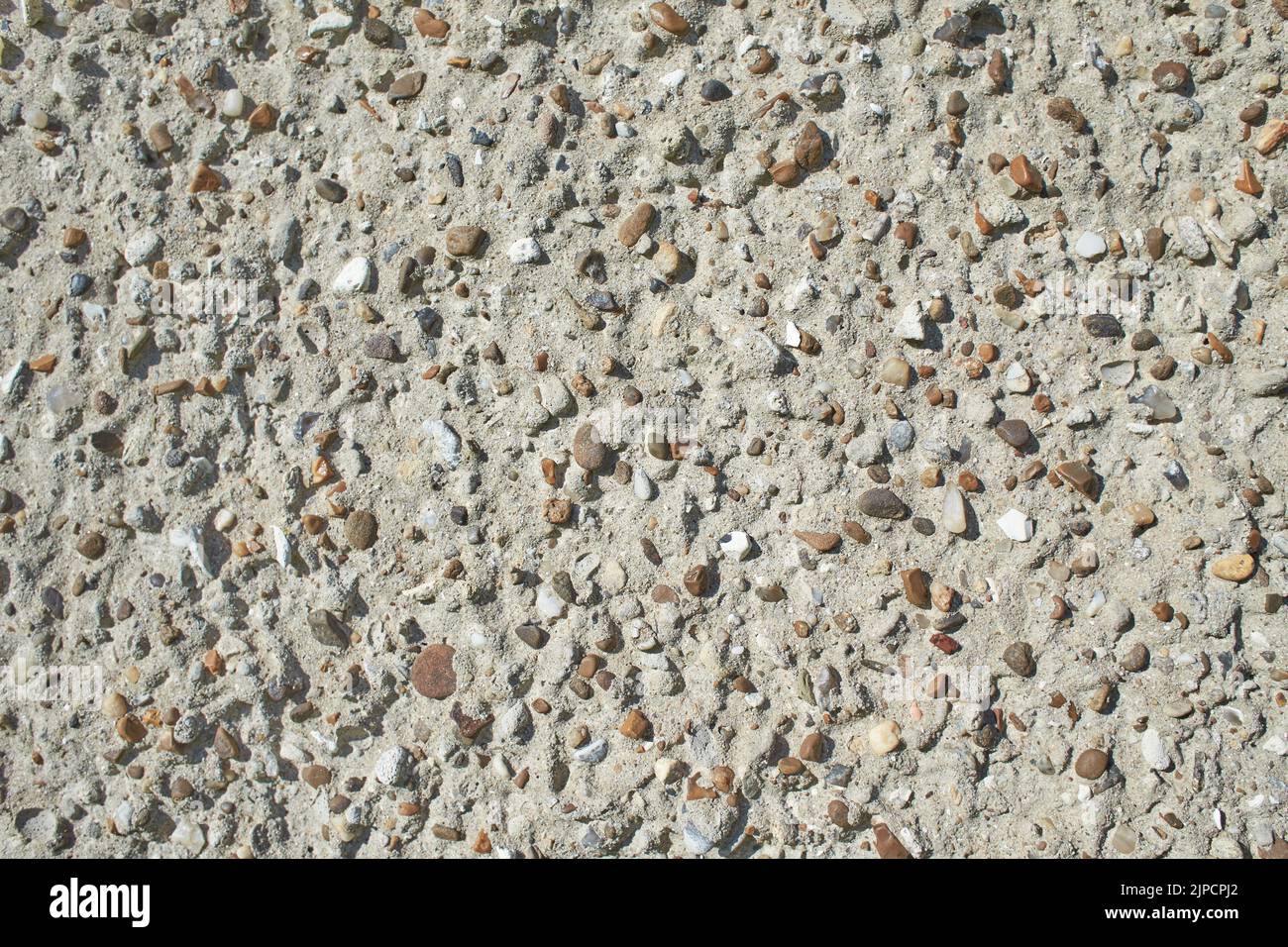 Natural pebbles in concrete flooring, Anti slip round stone floor ...