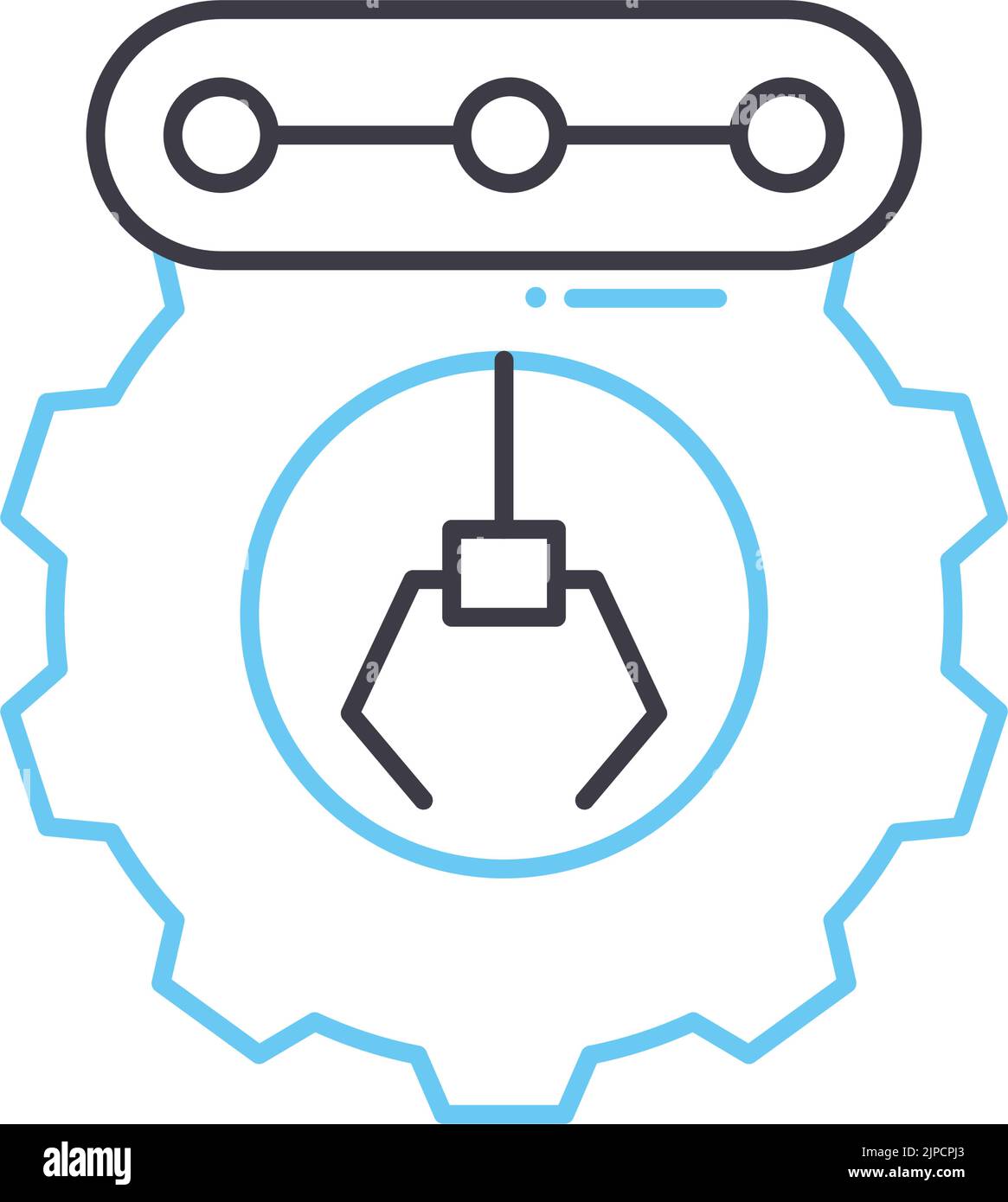 remote operations line icon, outline symbol, vector illustration ...