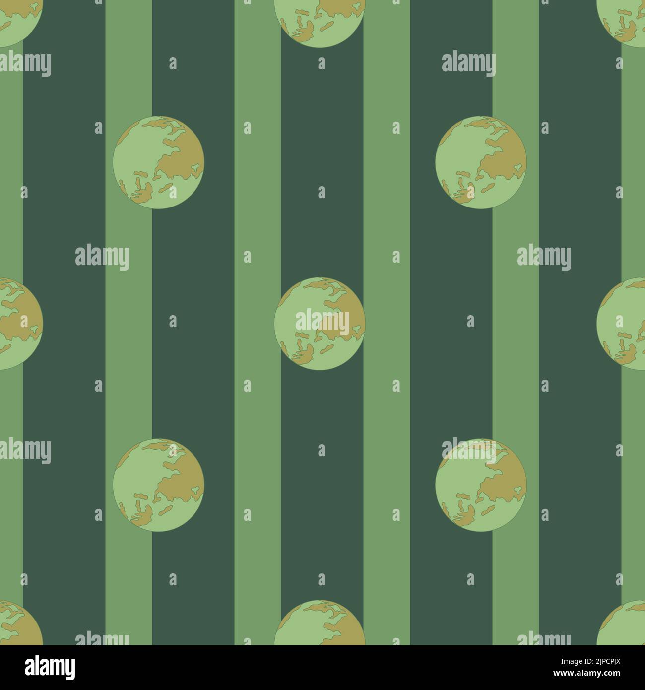 Planet earth engraved seamless pattern. Vintage sphere of world in hand ...