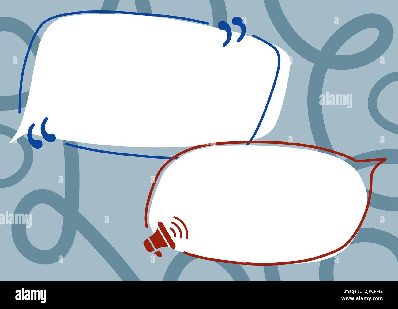 Cartoon Style Chat Box With Copy Space Representing Communication Stock ...