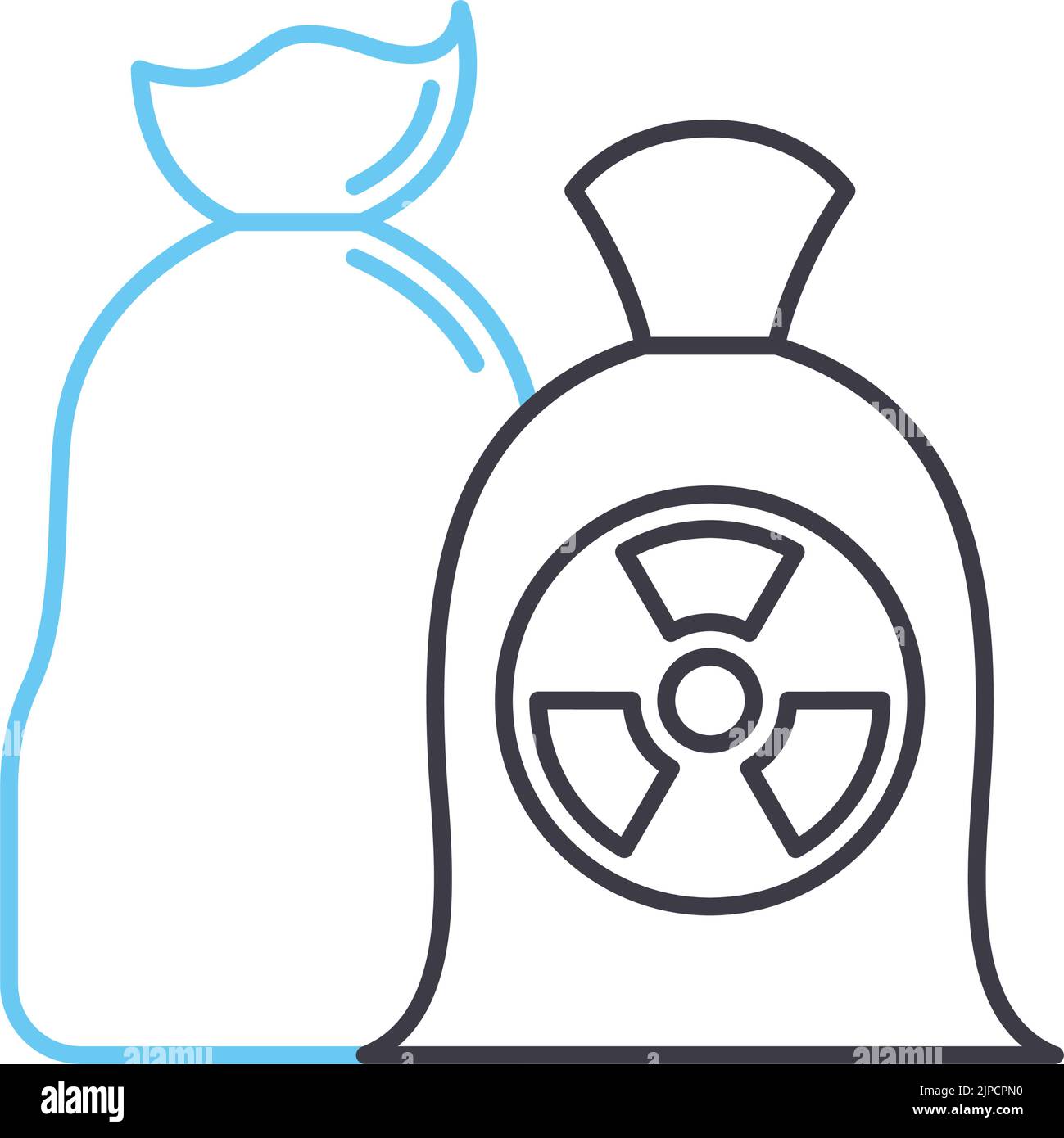 garbage plastic line icon, outline symbol, vector illustration, concept sign Stock Vector Image ...