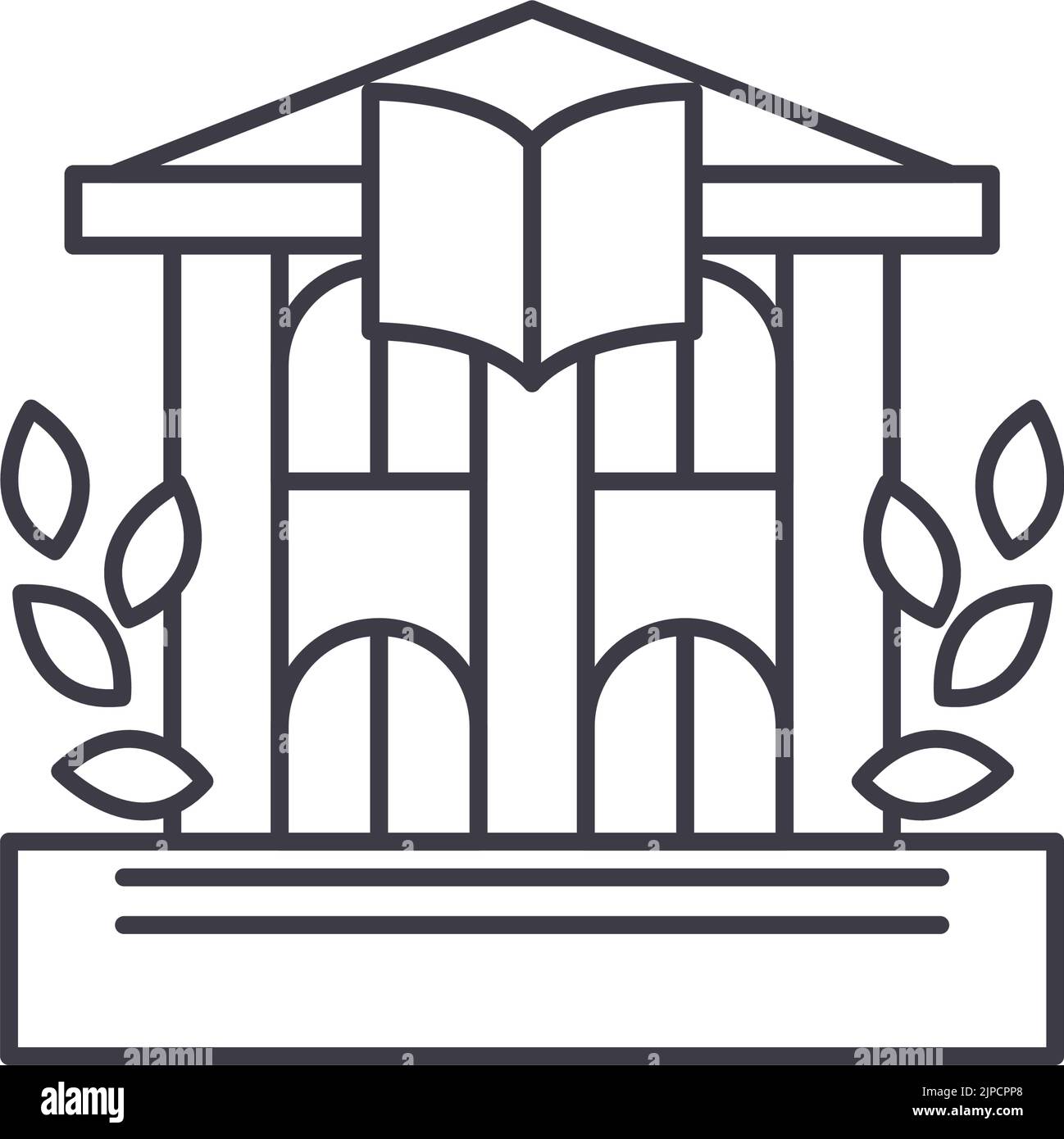 university line icon, outline symbol, vector illustration, concept sign ...