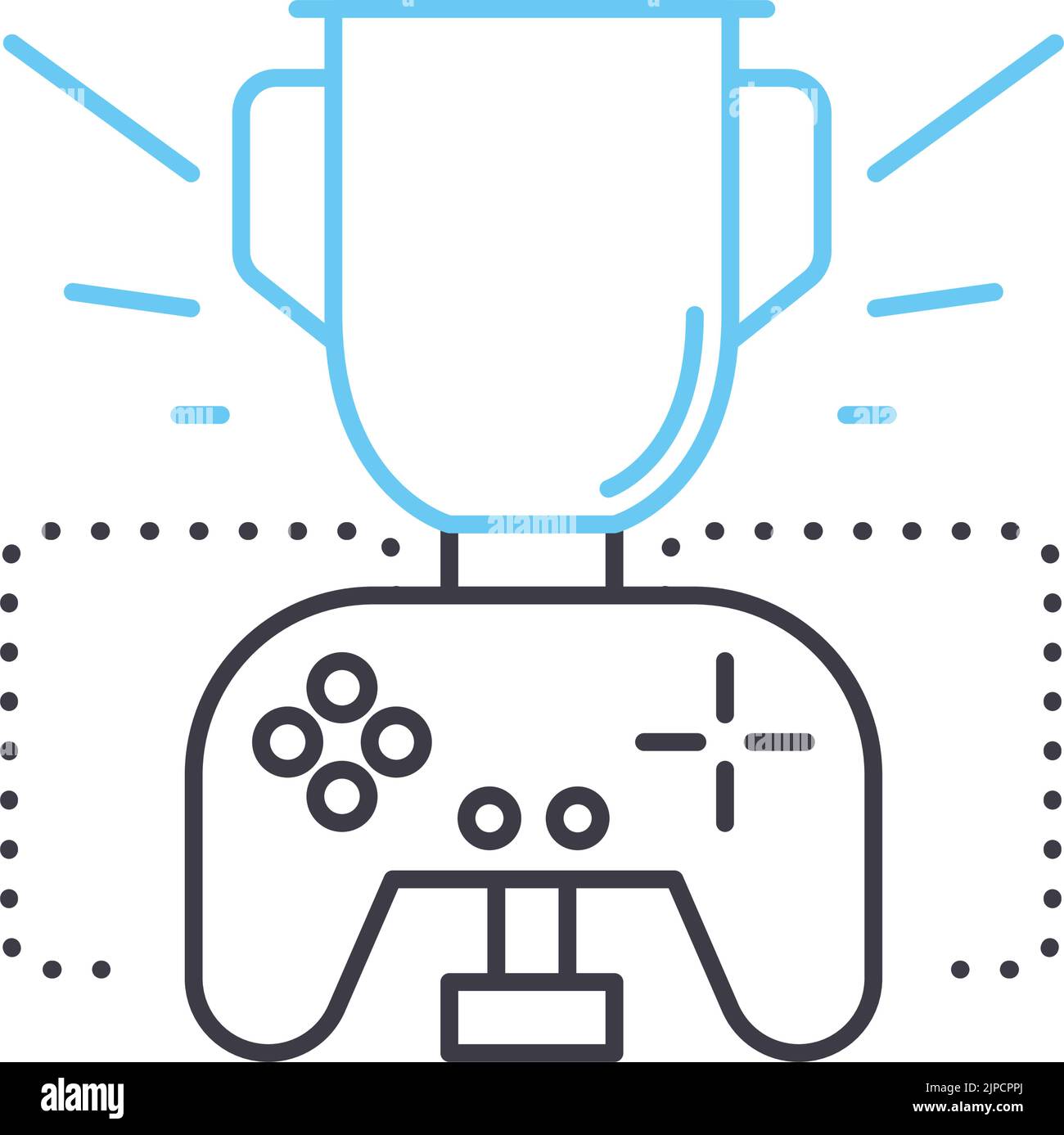 gameplay line icon, outline symbol, vector illustration, concept sign ...
