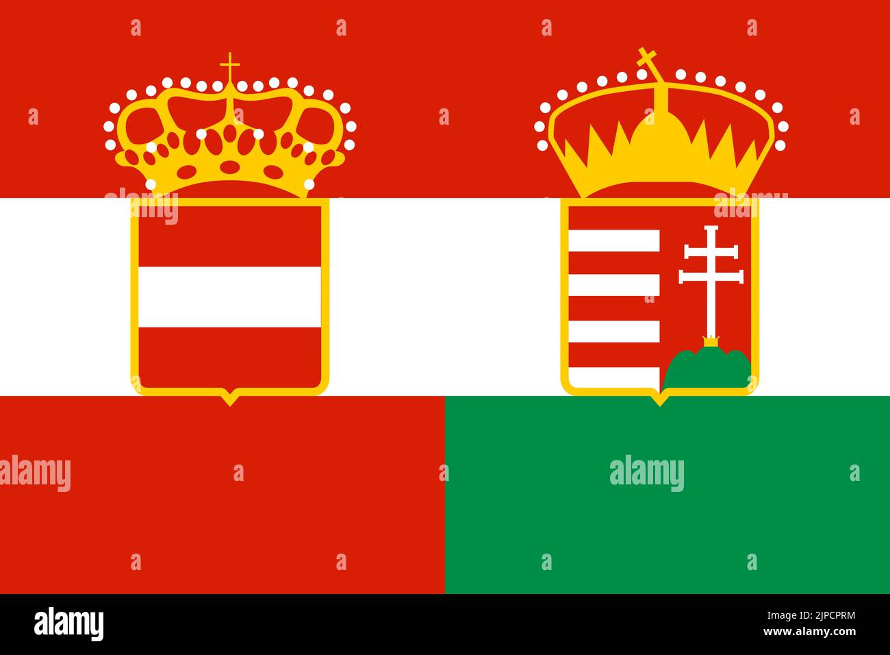 flag of Austria Hungary 1869 1918, Europe. flag representing extinct ...