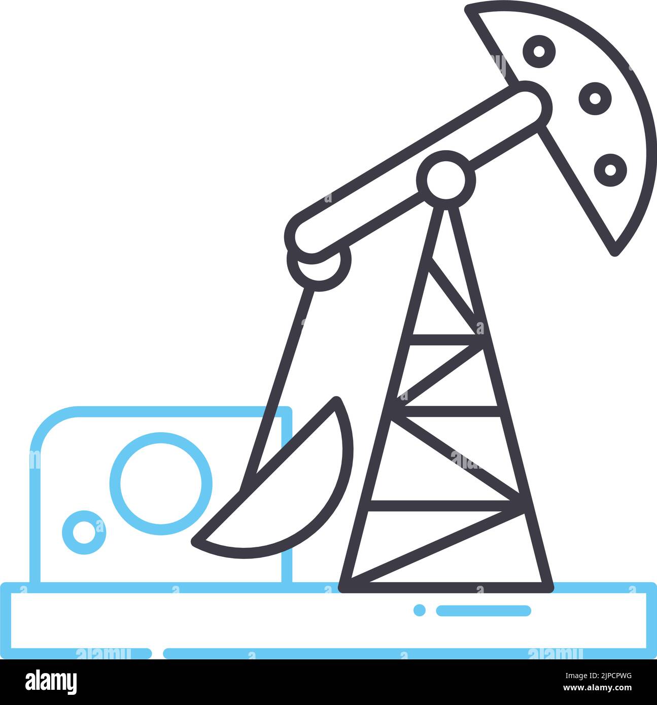 oil & gas line icon, outline symbol, vector illustration, concept sign ...