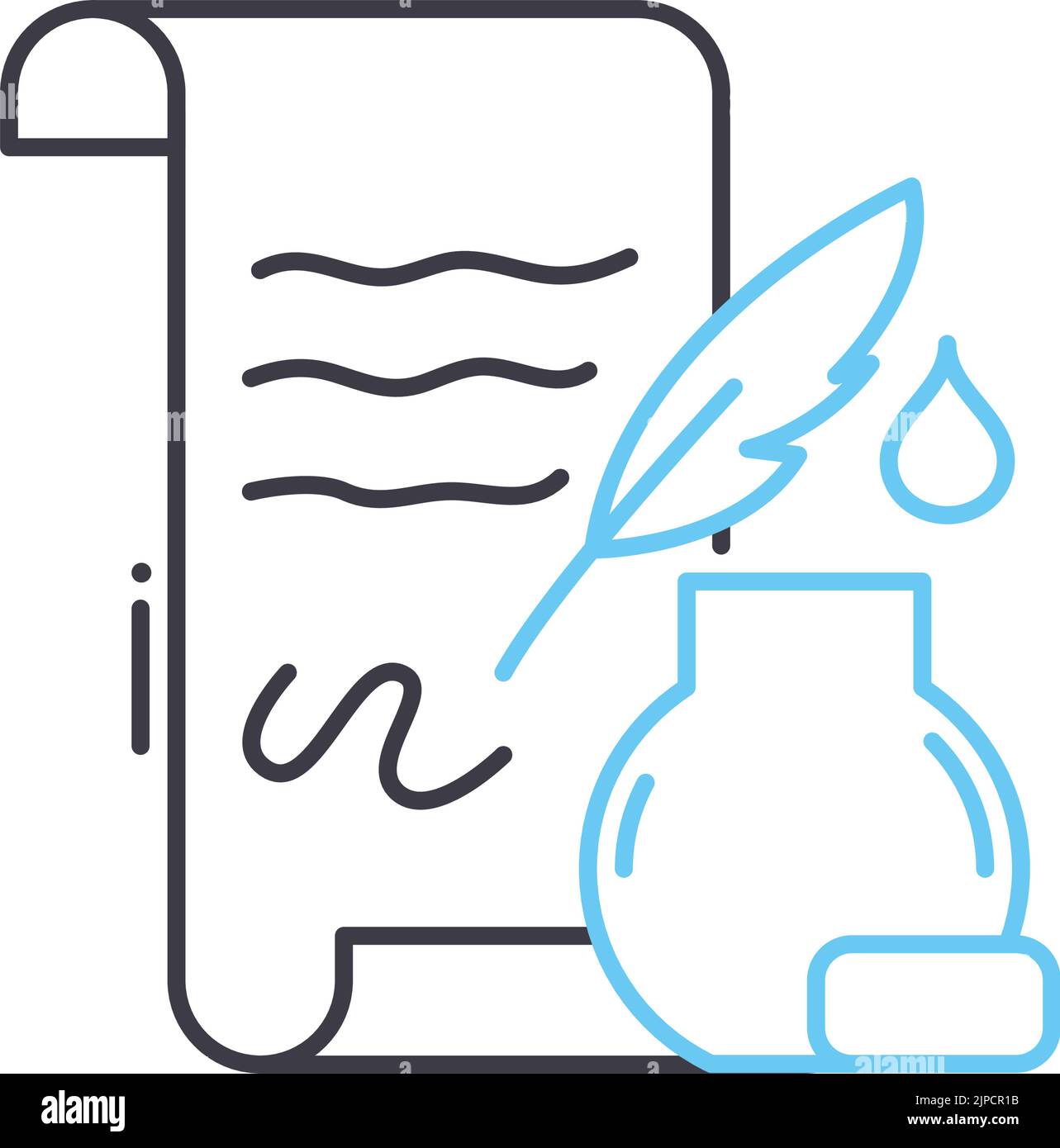 ink line icon, outline symbol, vector illustration, concept sign Stock ...