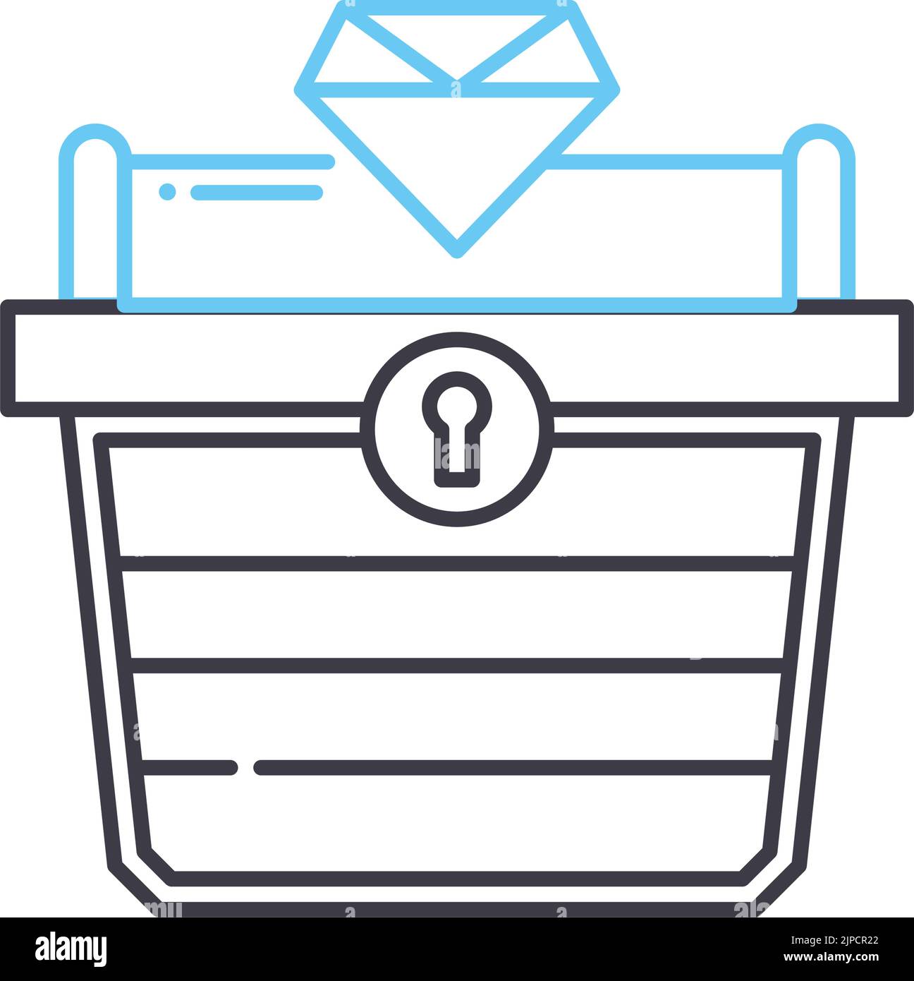 treasure line icon, outline symbol, vector illustration, concept sign ...