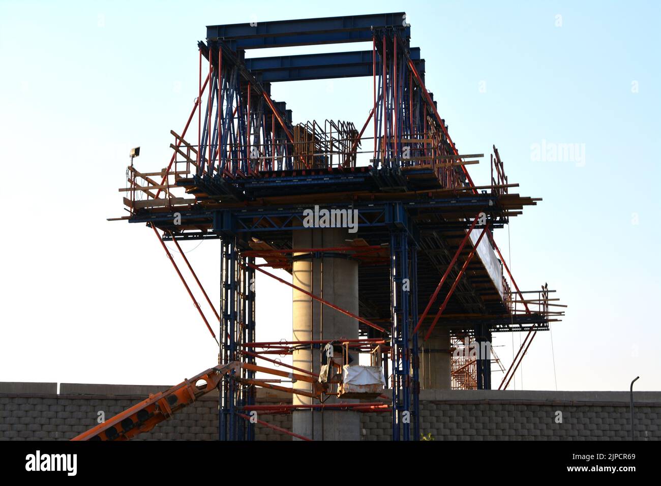 Cairo, Egypt, July 17 2022: A construction site of Egyptian new project ...