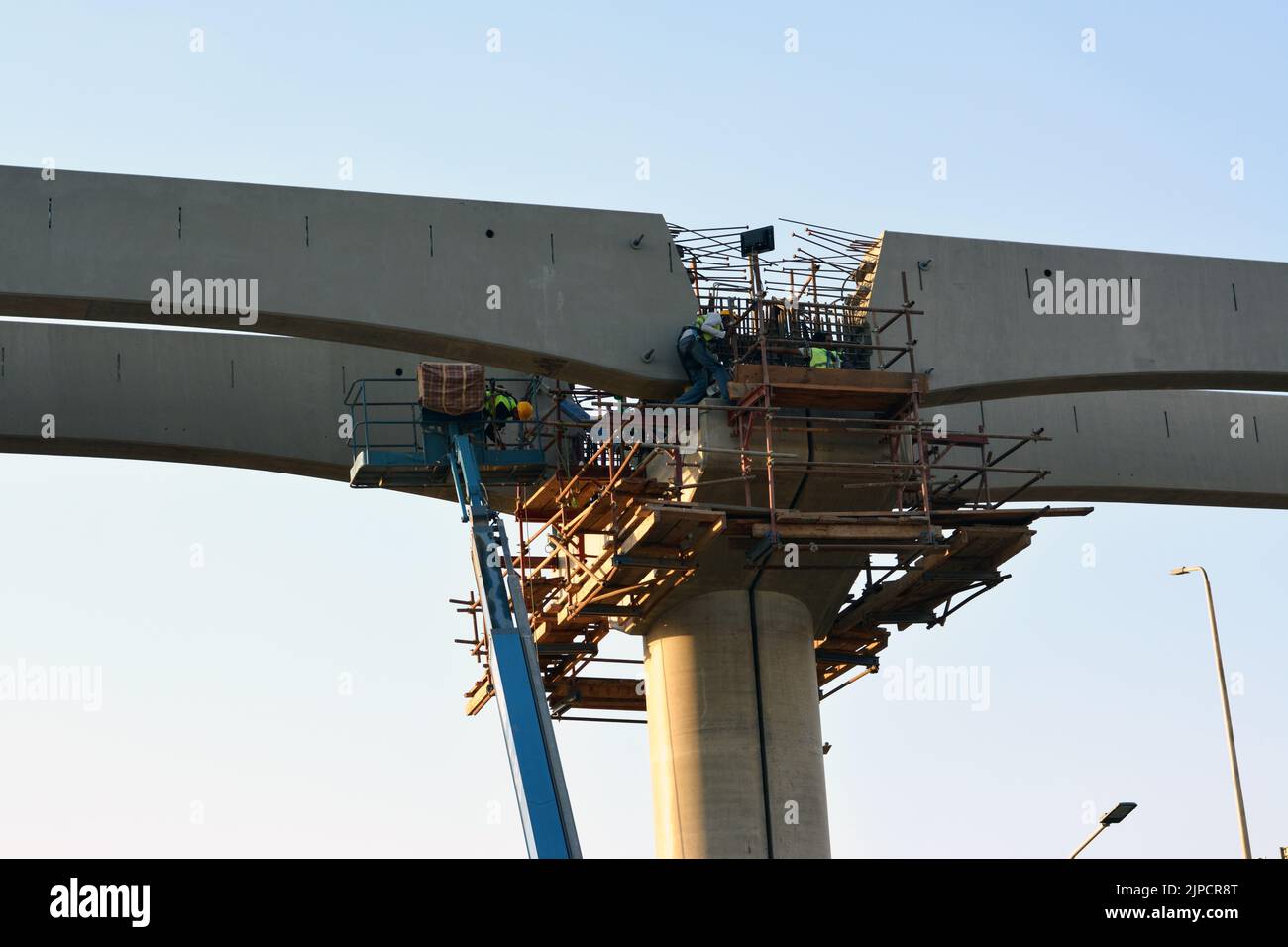 Cairo, Egypt, July 17 2022: A construction site of Egyptian new project ...
