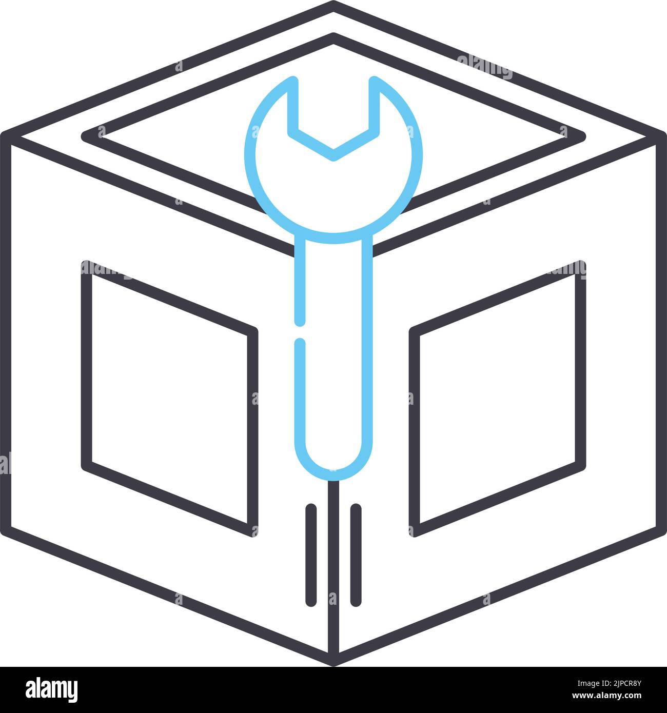 SDK toolkit line icon, outline symbol, vector illustration, concept ...