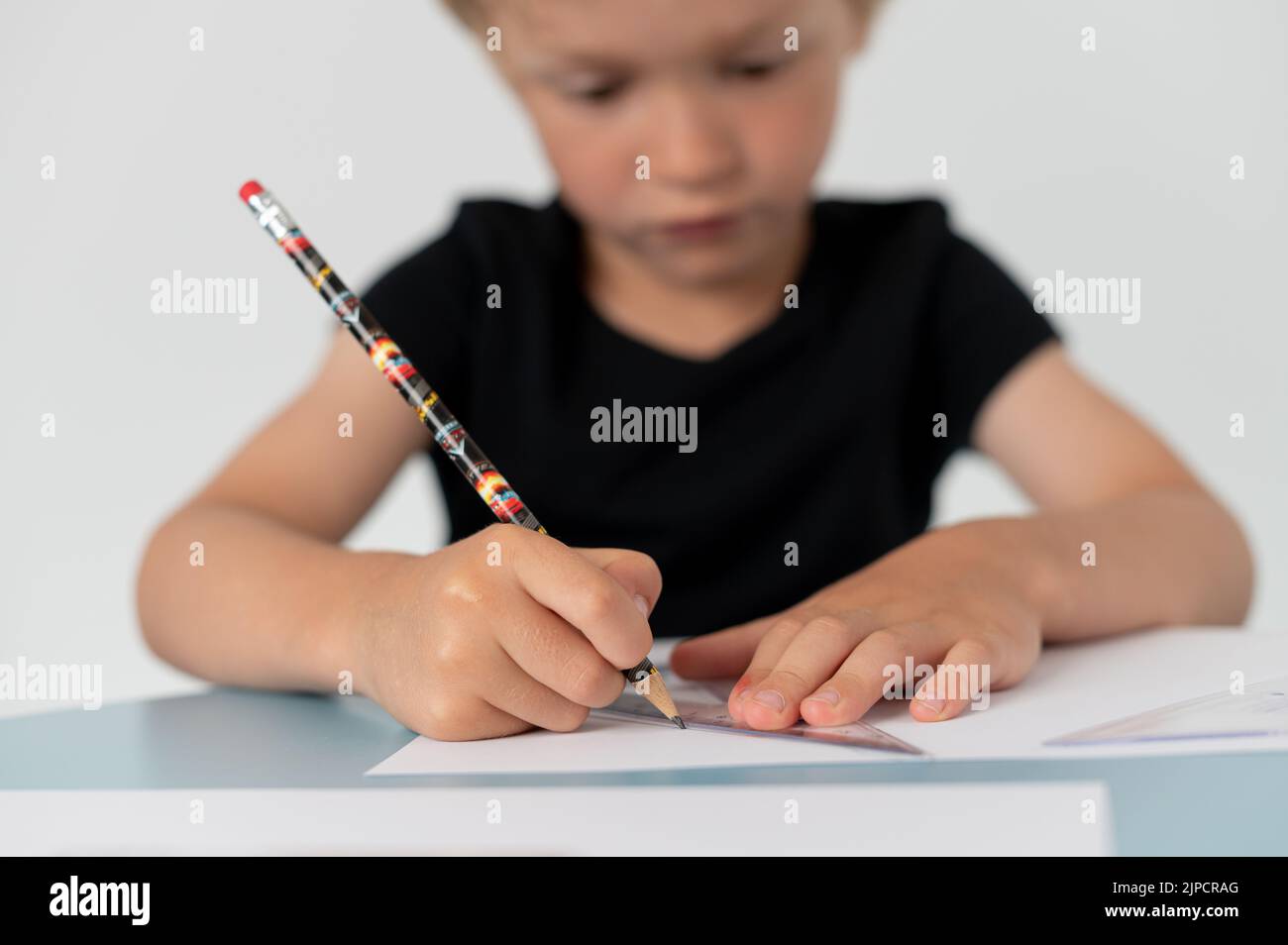 Grade school class pencil hi-res stock photography and images - Alamy