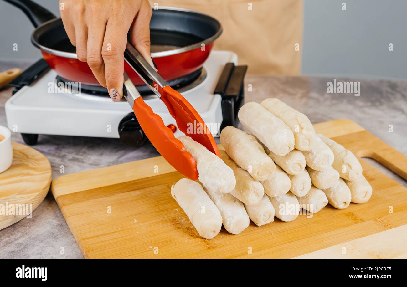Preparing appetizers hi-res stock photography and images - Alamy
