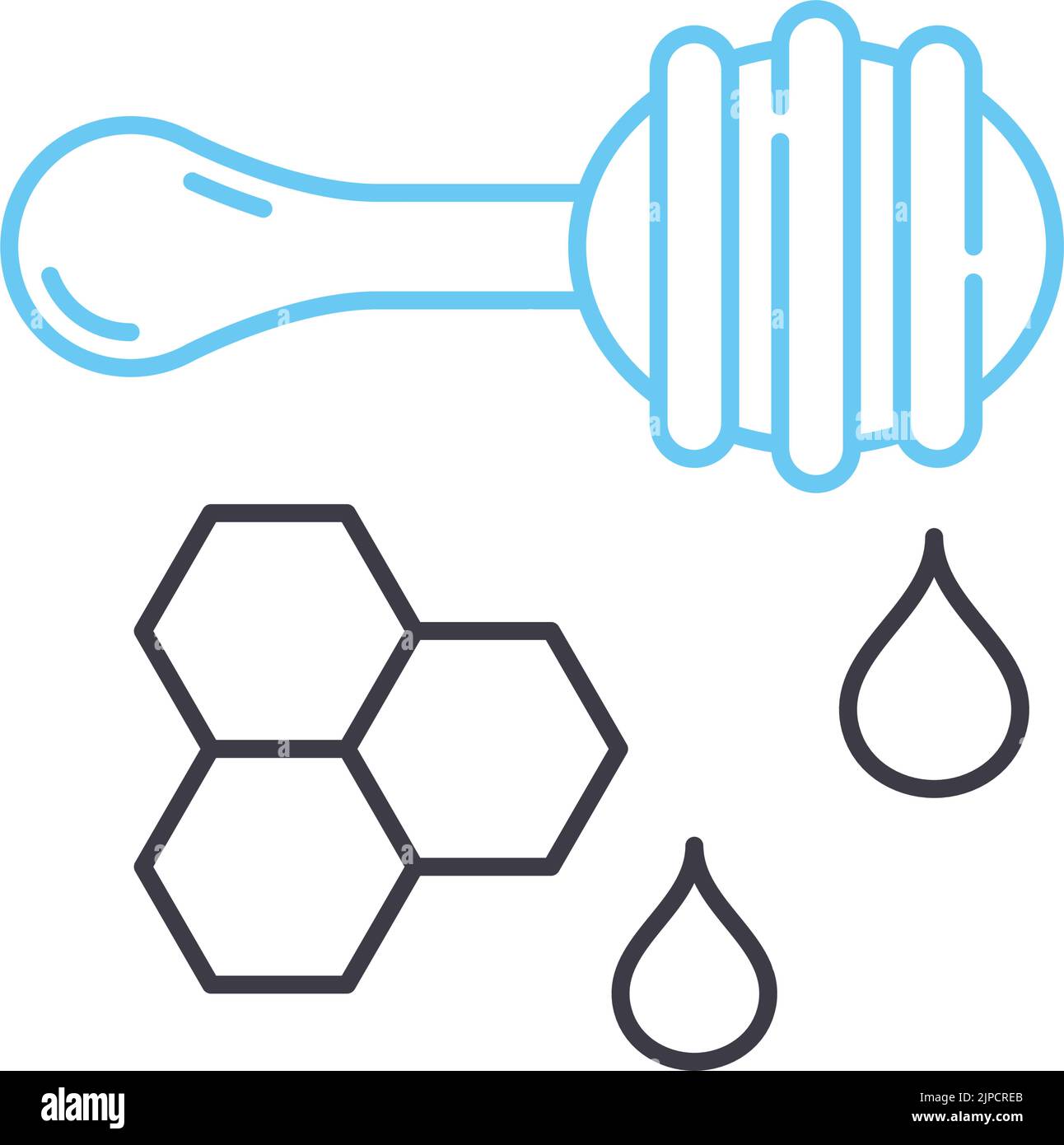 honey line icon, outline symbol, vector illustration, concept sign ...