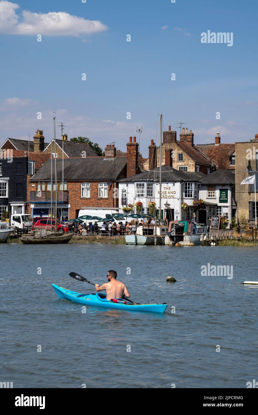 WIVENHOE IN ESSEX, PICTURED FROM THE OPPOSITE SHORE (ROWHEDGE). THE ...