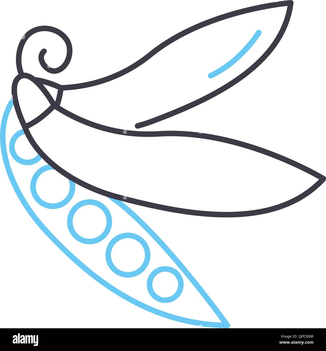 pea line icon, outline symbol, vector illustration, concept sign Stock ...