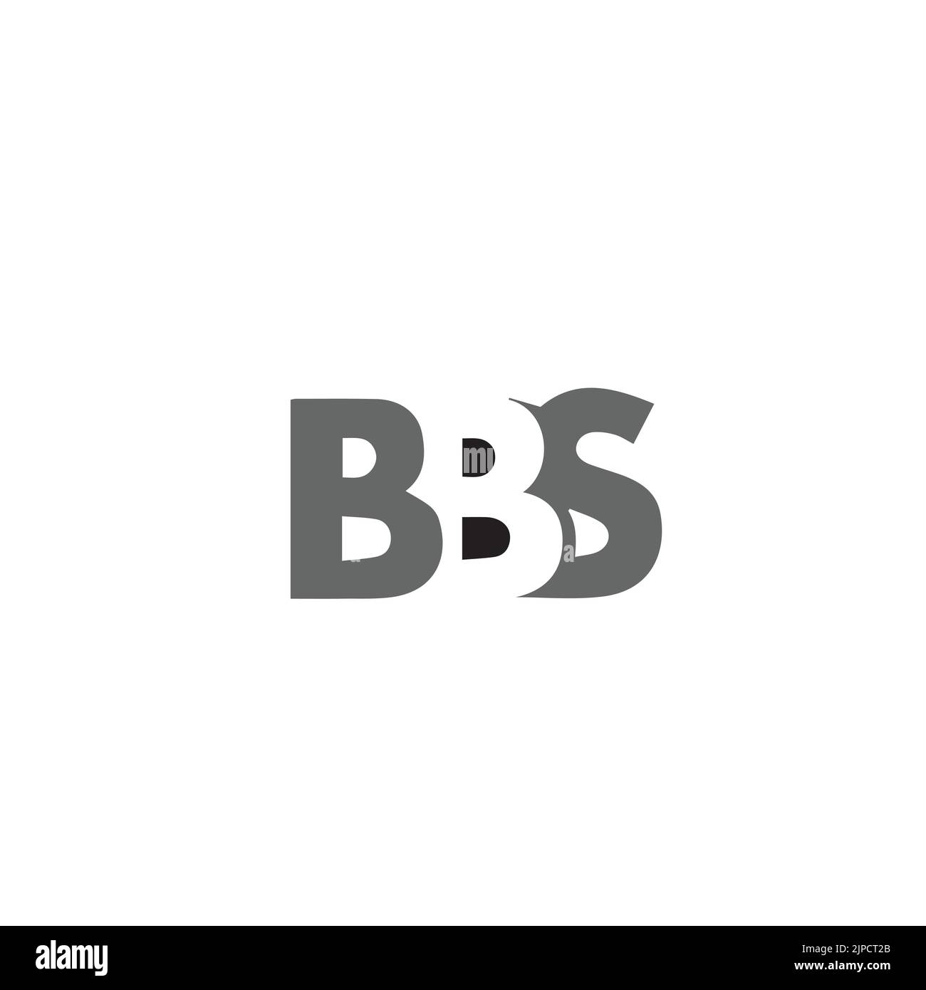 A vector illustration of a BBS initial logo symbol design on a white ...