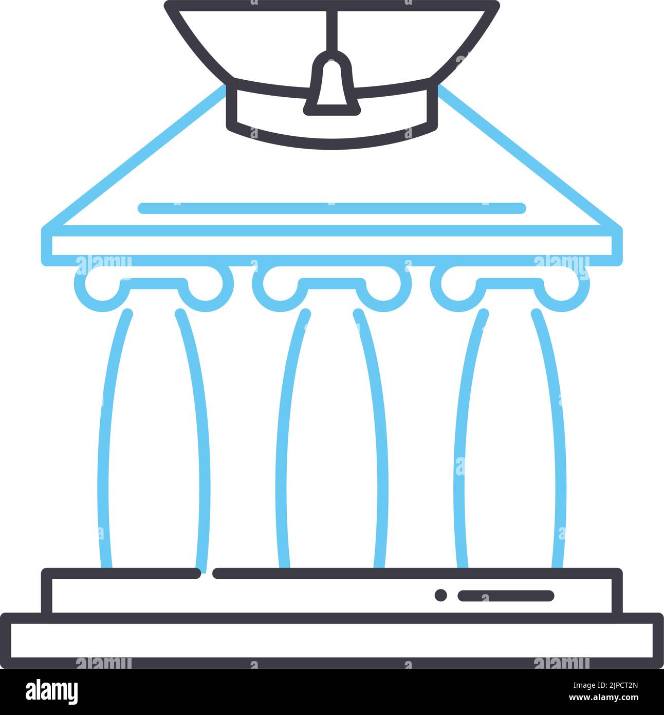 university line icon, outline symbol, vector illustration, concept sign ...