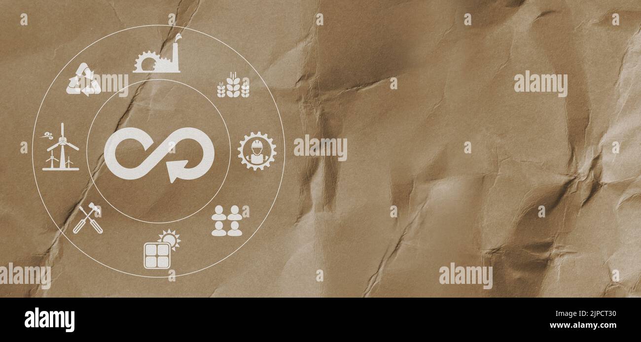 circular economy icons Stock Photo - Alamy