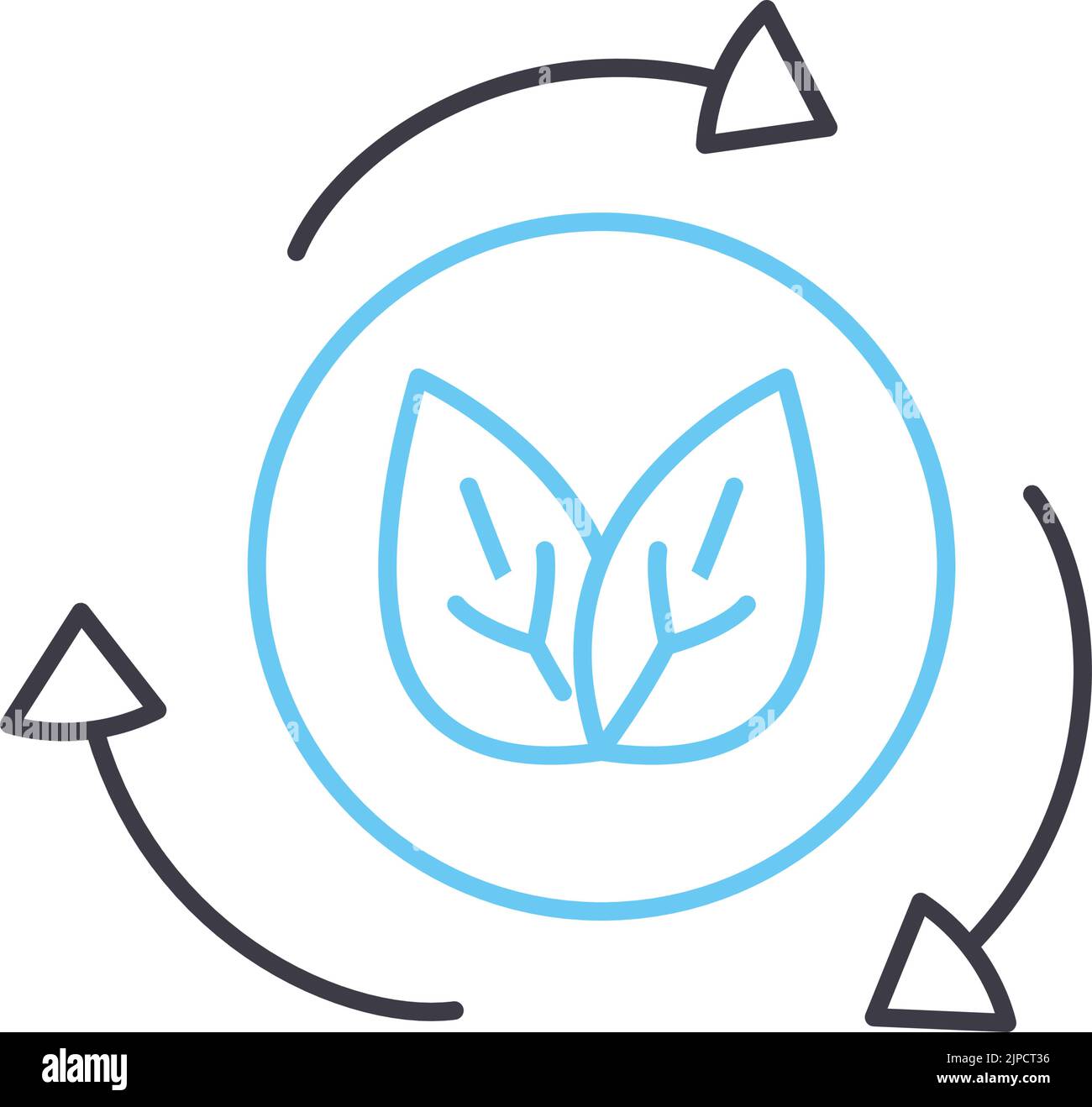 recycle line icon, outline symbol, vector illustration, concept sign ...