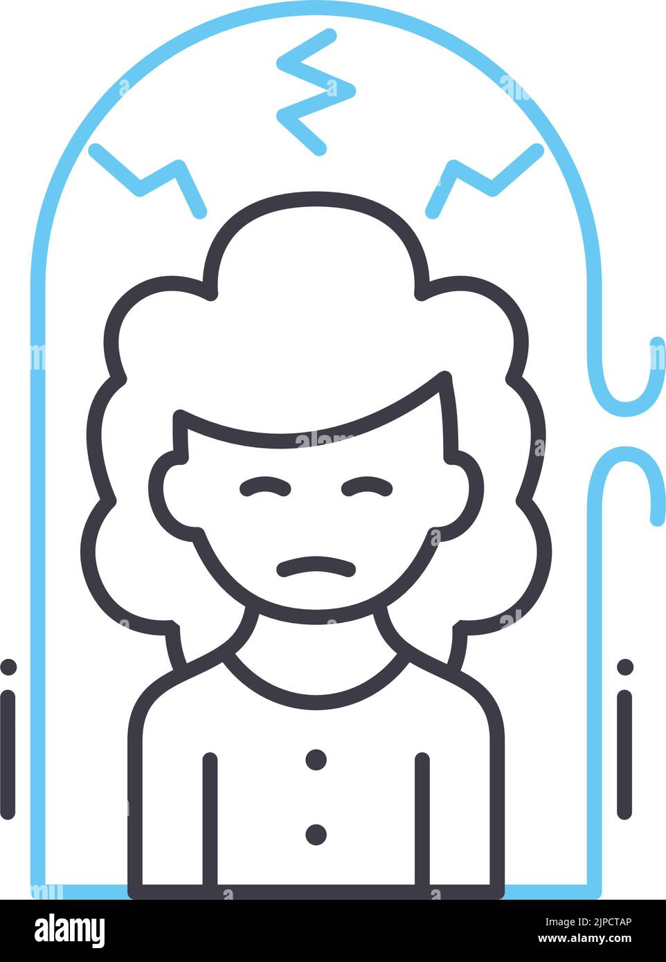 vulnerability line icon, outline symbol, vector illustration, concept ...