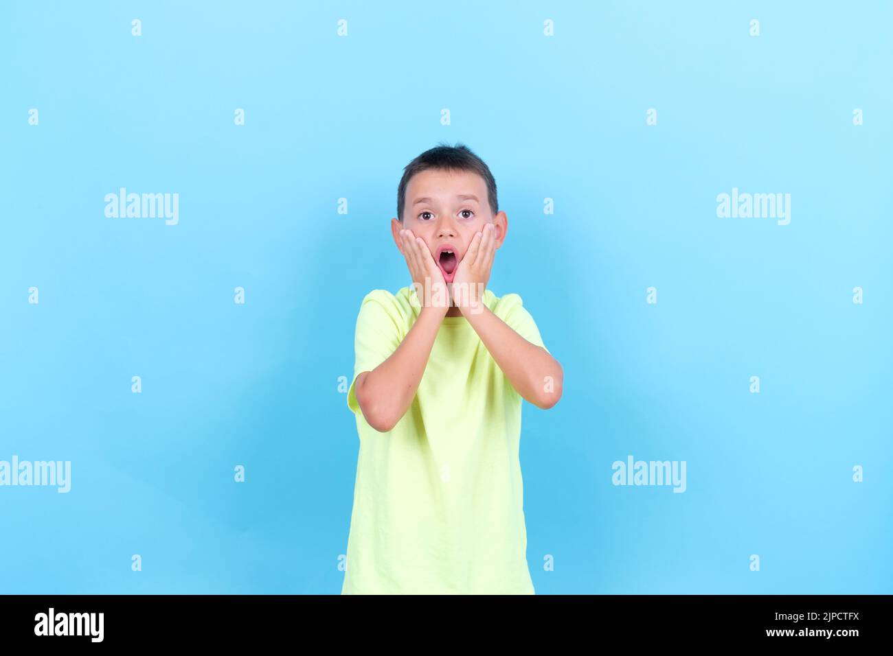 8-year-old boy with an impressed expression Stock Photo - Alamy