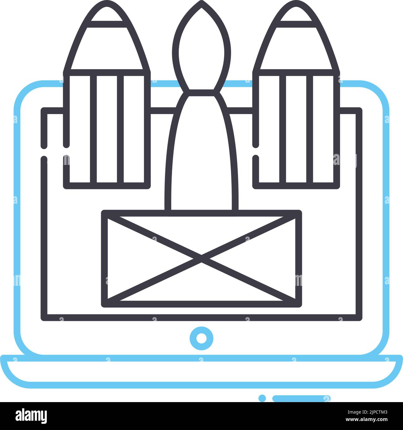 web design line icon, outline symbol, vector illustration, concept sign ...