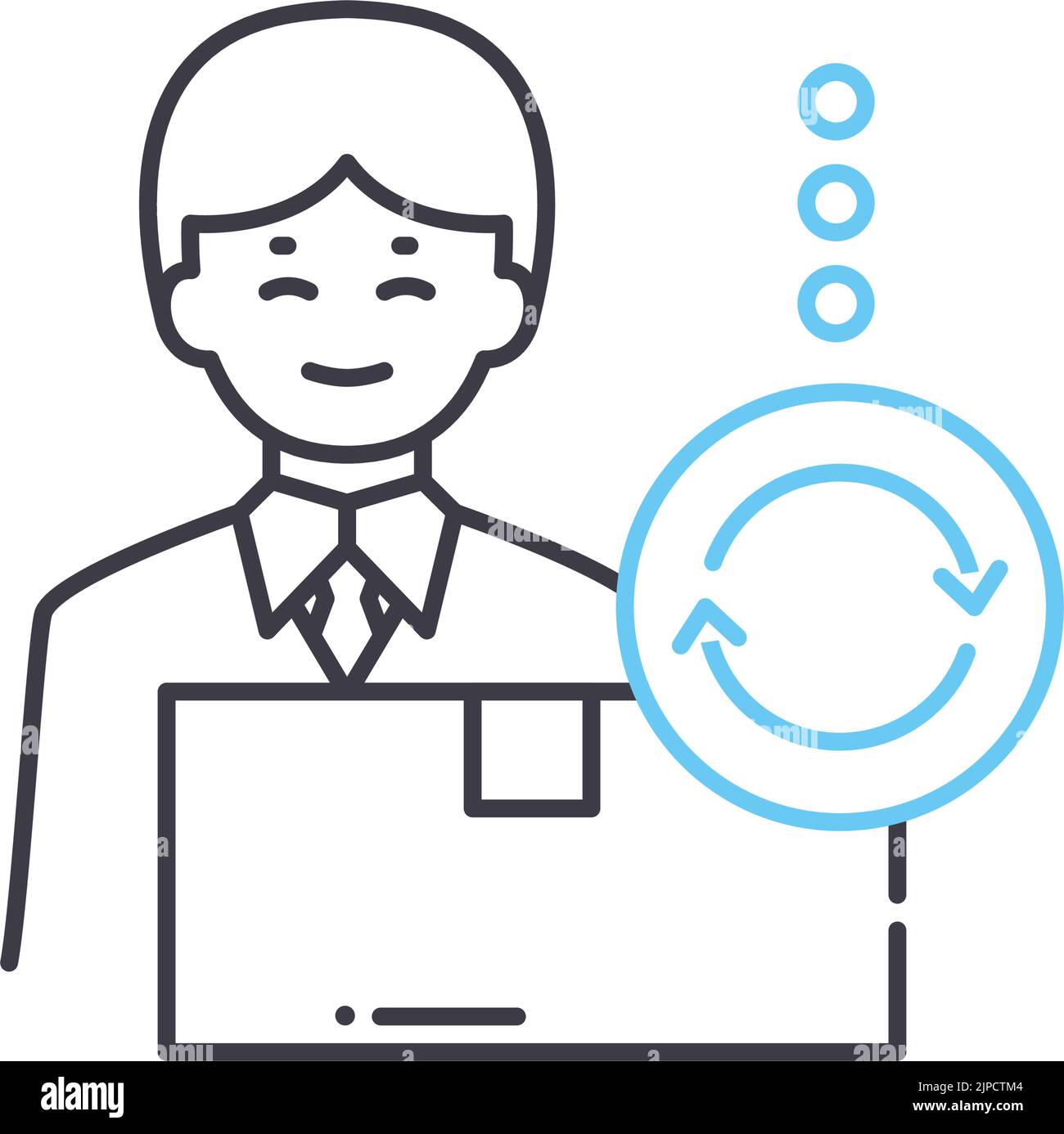 product manager line icon, outline symbol, vector illustration, concept ...