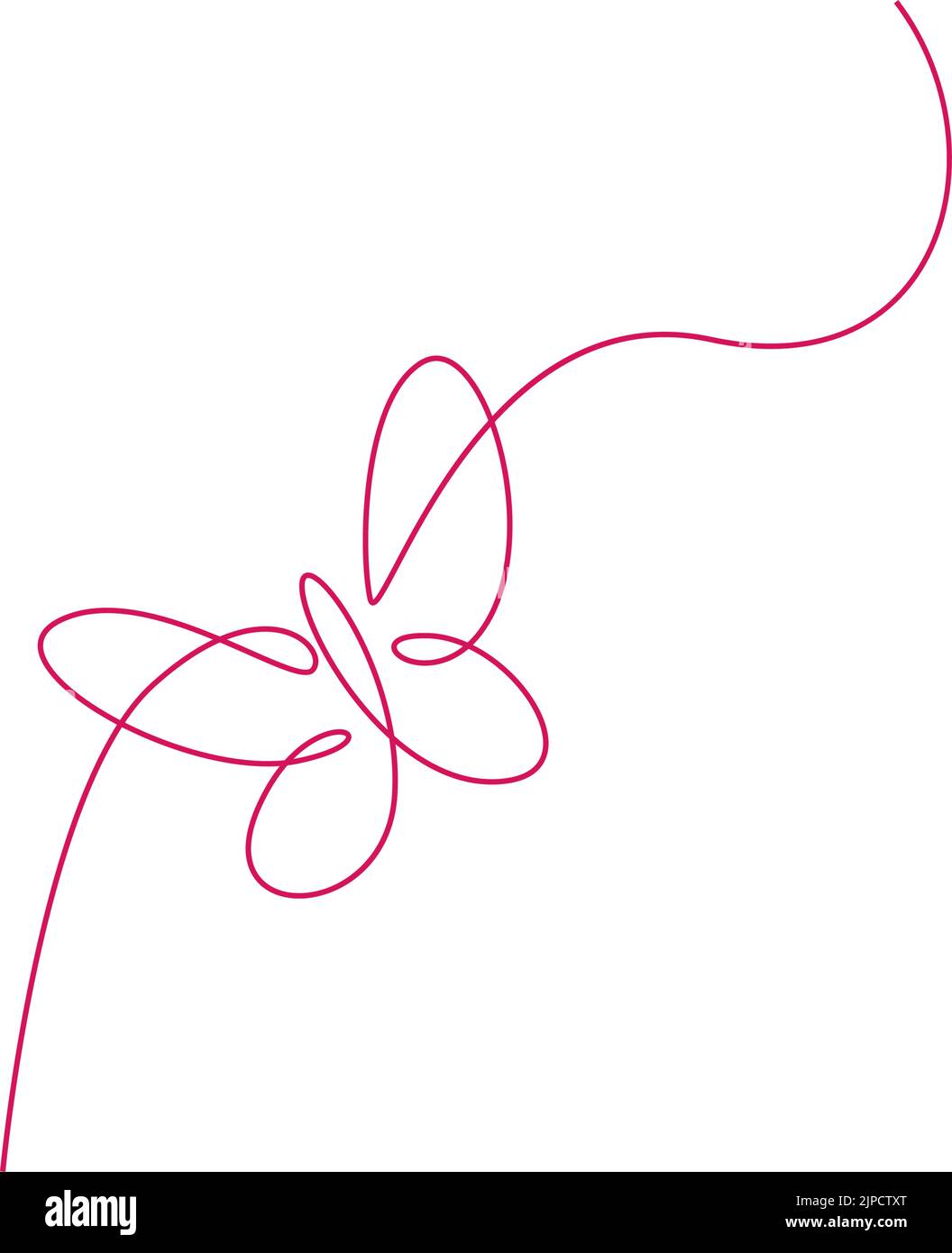 Continuous line butterfly hi-res stock photography and images - Alamy