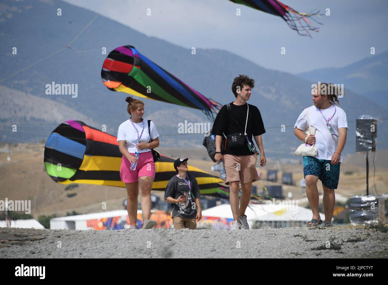 Crimea. Pike perch. During the festival of air figures at a festival of ...