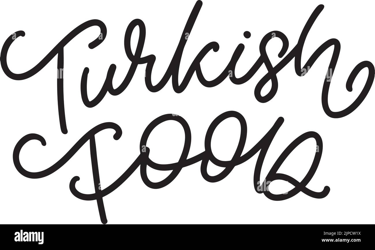 Turkish food letter. Design element. Traditional design. Vector ...