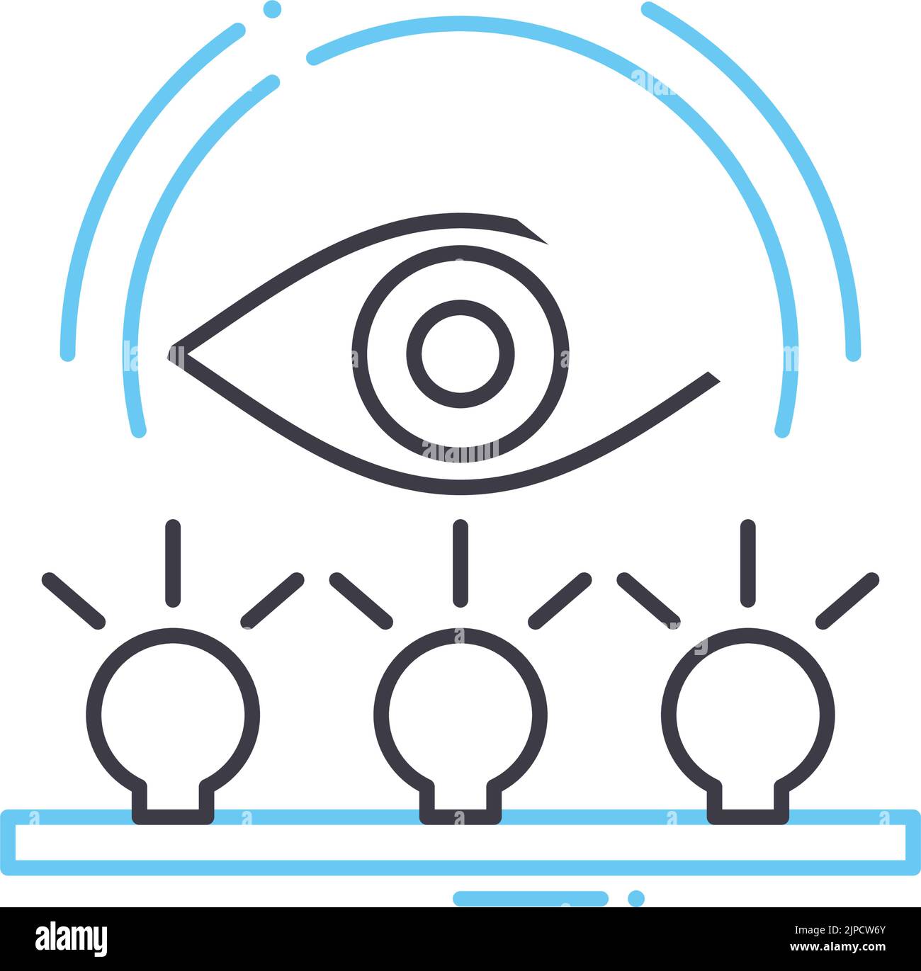 illumination line icon, outline symbol, vector illustration, concept ...