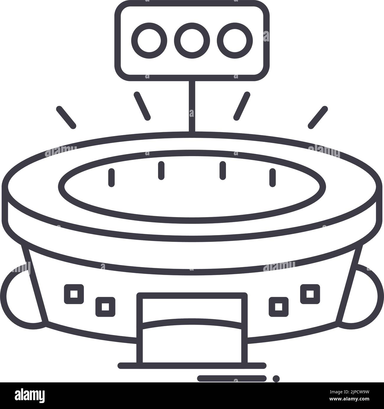 Stadium Line Icon Outline Symbol Vector Illustration Concept Sign Stock Vector Image And Art