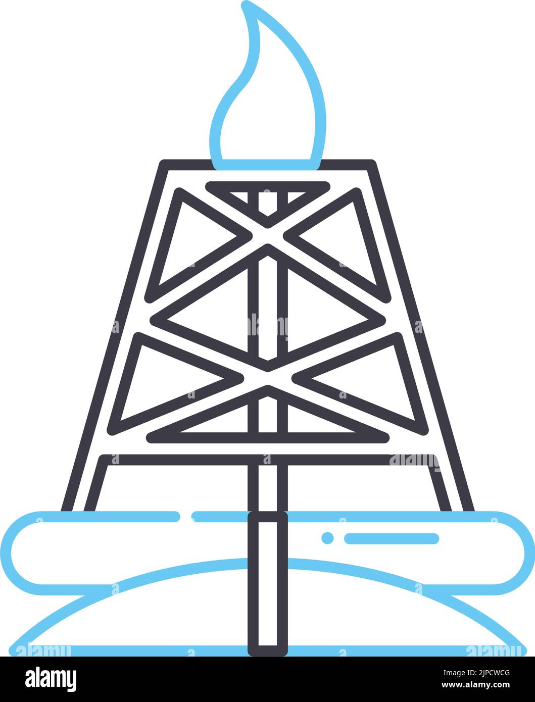 natural oil line icon, outline symbol, vector illustration, concept ...