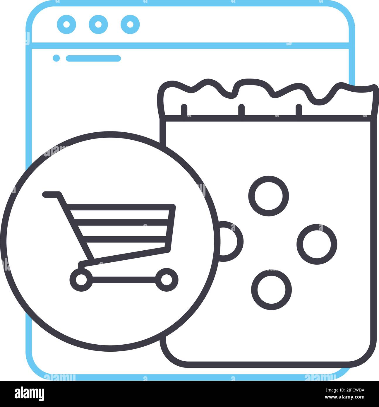 medical ecommerce website line icon, outline symbol, vector ...