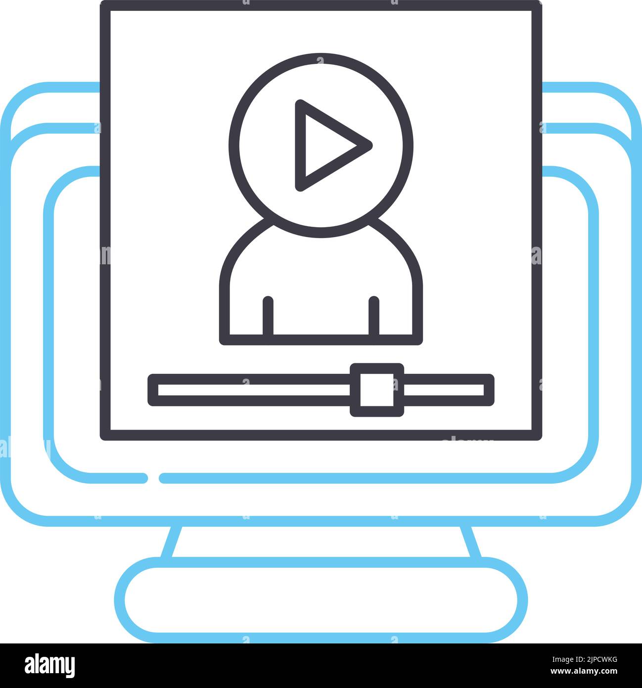 Laptop webinar illustration audience hi-res stock photography and ...