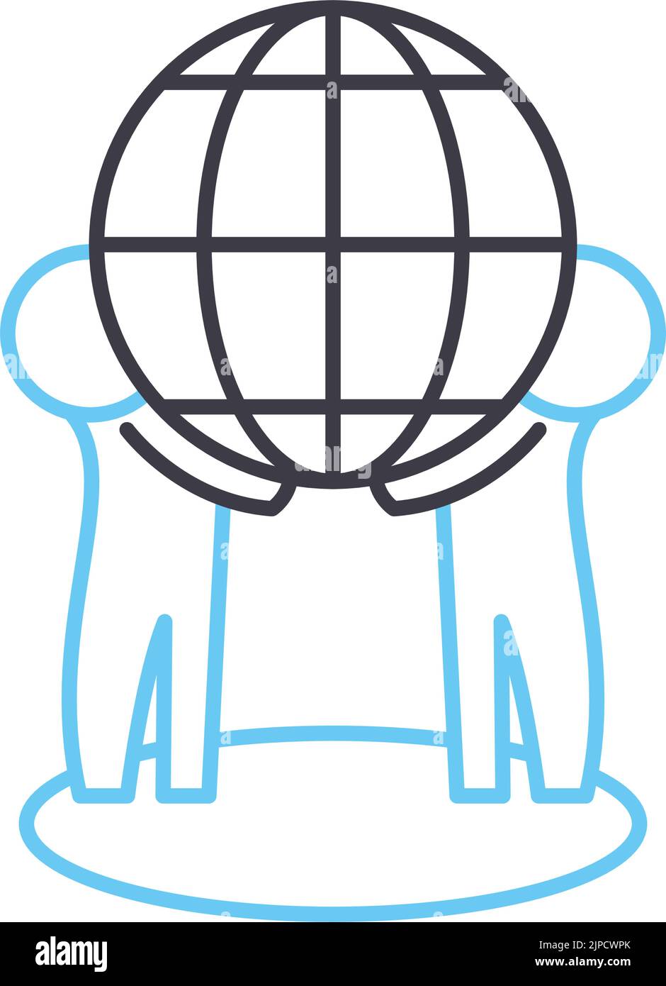 international business line icon, outline symbol, vector illustration ...