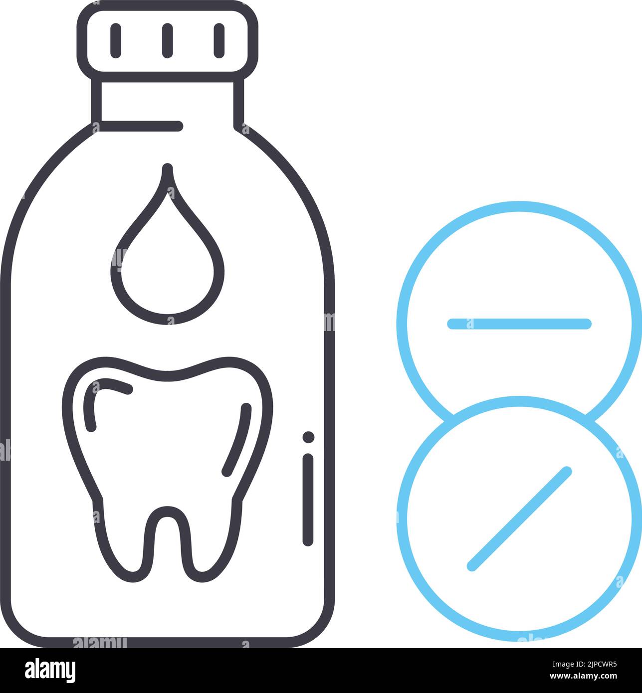 painkiller line icon, outline symbol, vector illustration, concept sign ...