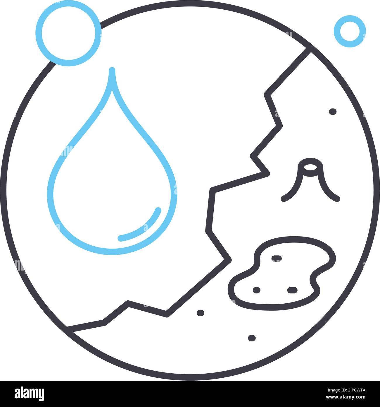 terrestrial planet line icon, outline symbol, vector illustration ...