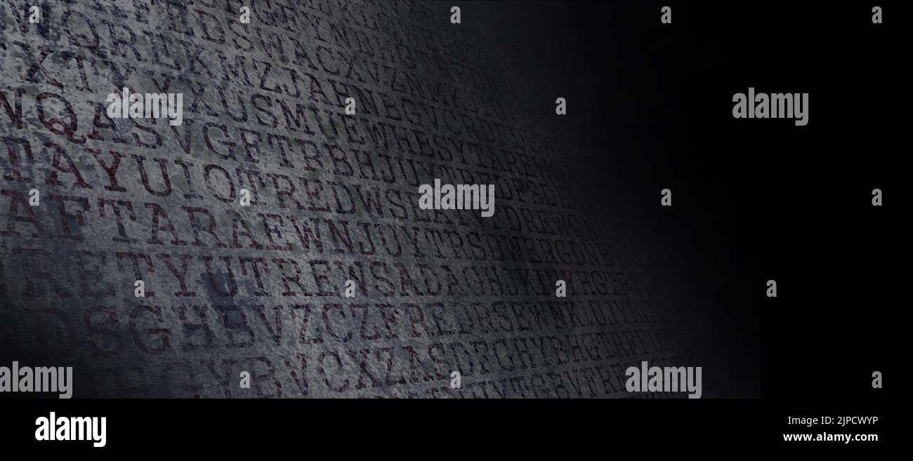 Creative and modern background with letters Stock Photo - Alamy