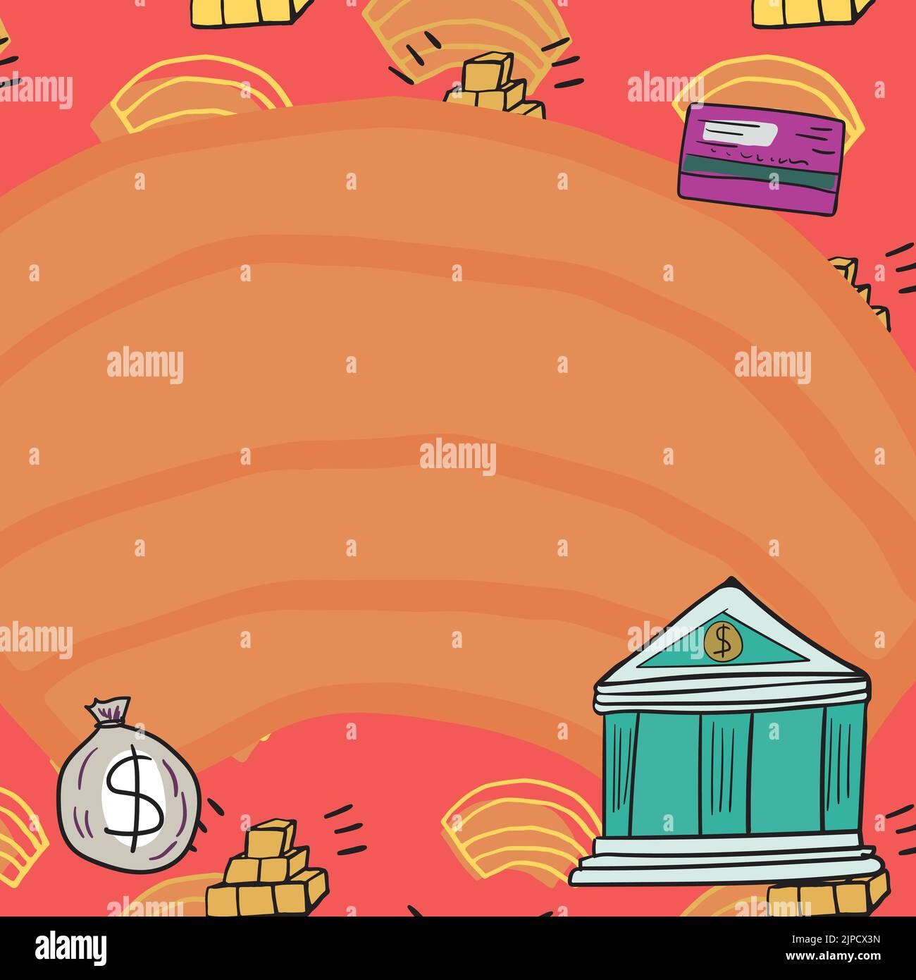 Pack Of Cash And Stacks Of Gold Ingots Laying Next To Bank Entrance ...