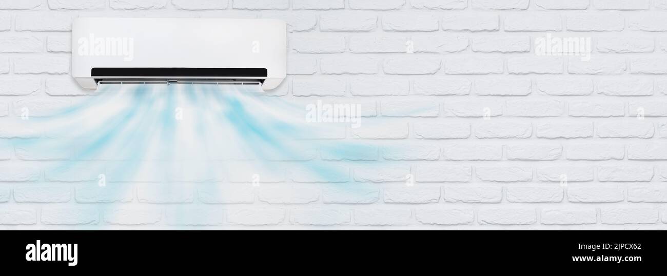 Air conditioning and a stream of fresh cold air. Cooling device in room ...