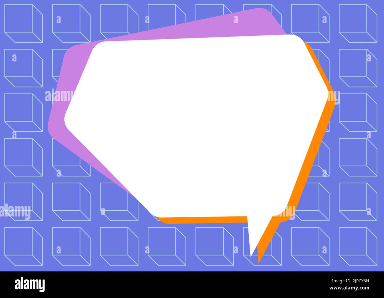 Thought Bubble And Cubic Shapes Background Design Representing ...