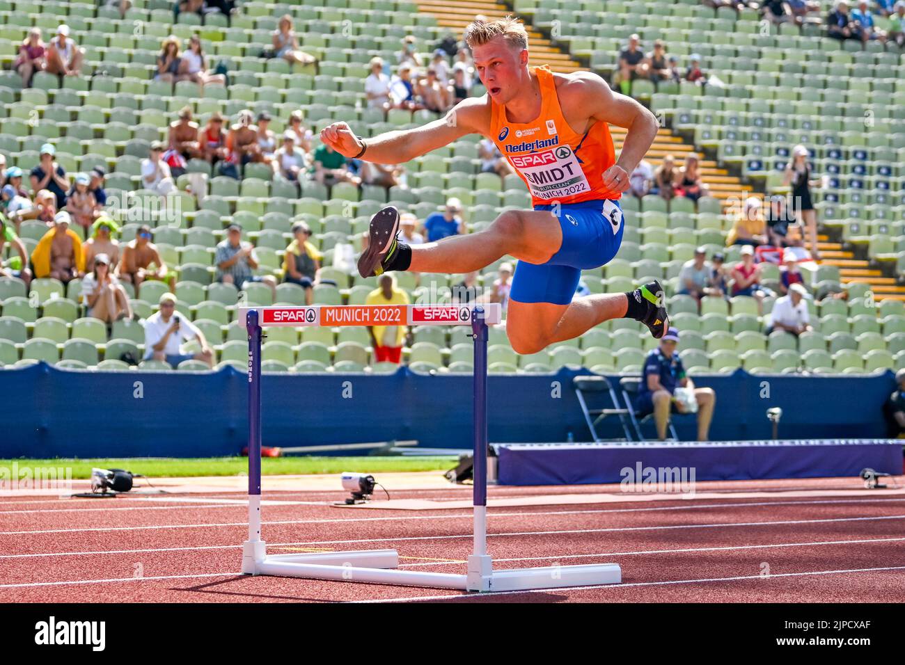 MUNICH, GERMANY - AUGUST 17: Nick Smidt of the Netherlands competing in ...