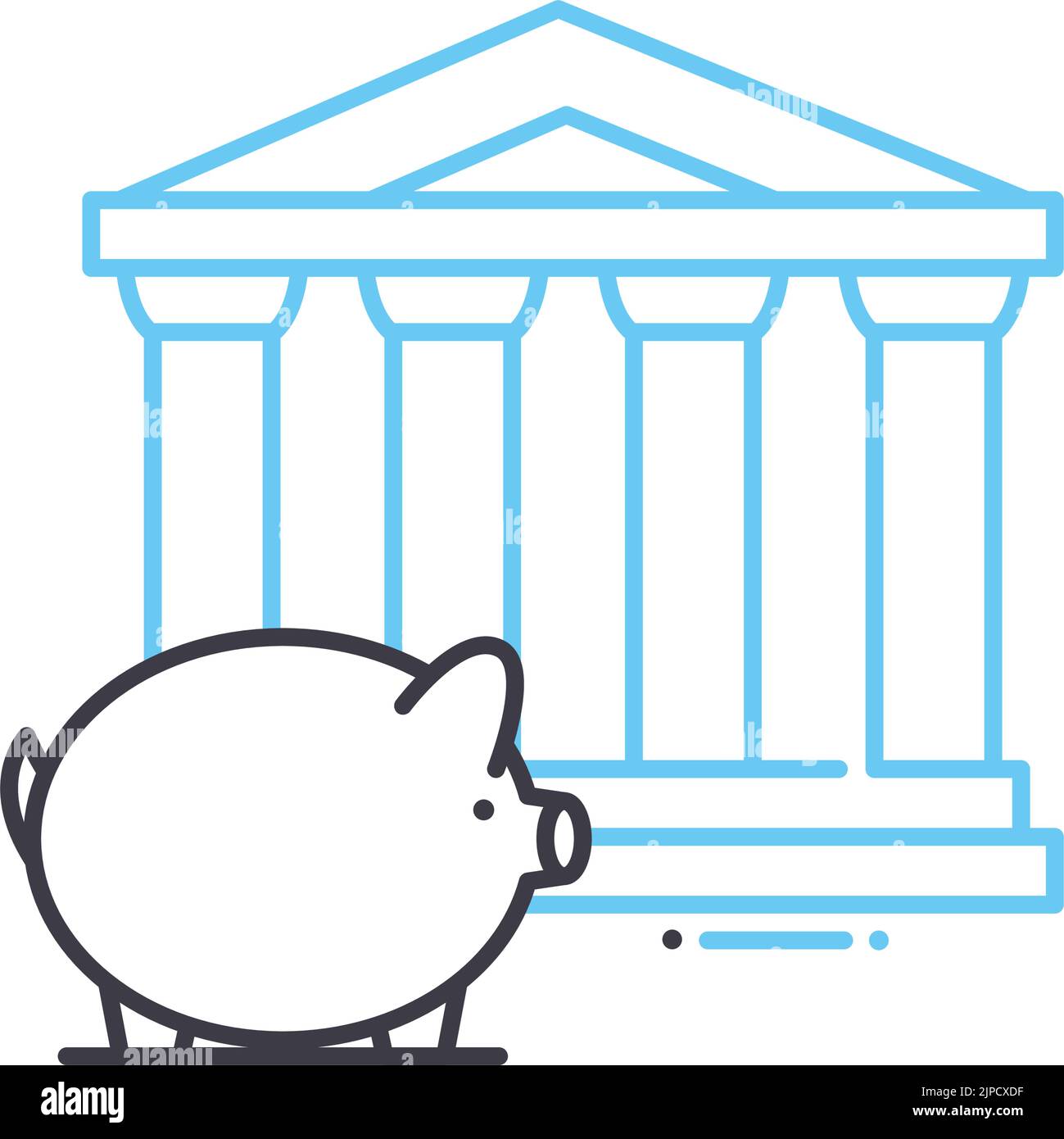 money saved line icon, outline symbol, vector illustration, concept ...