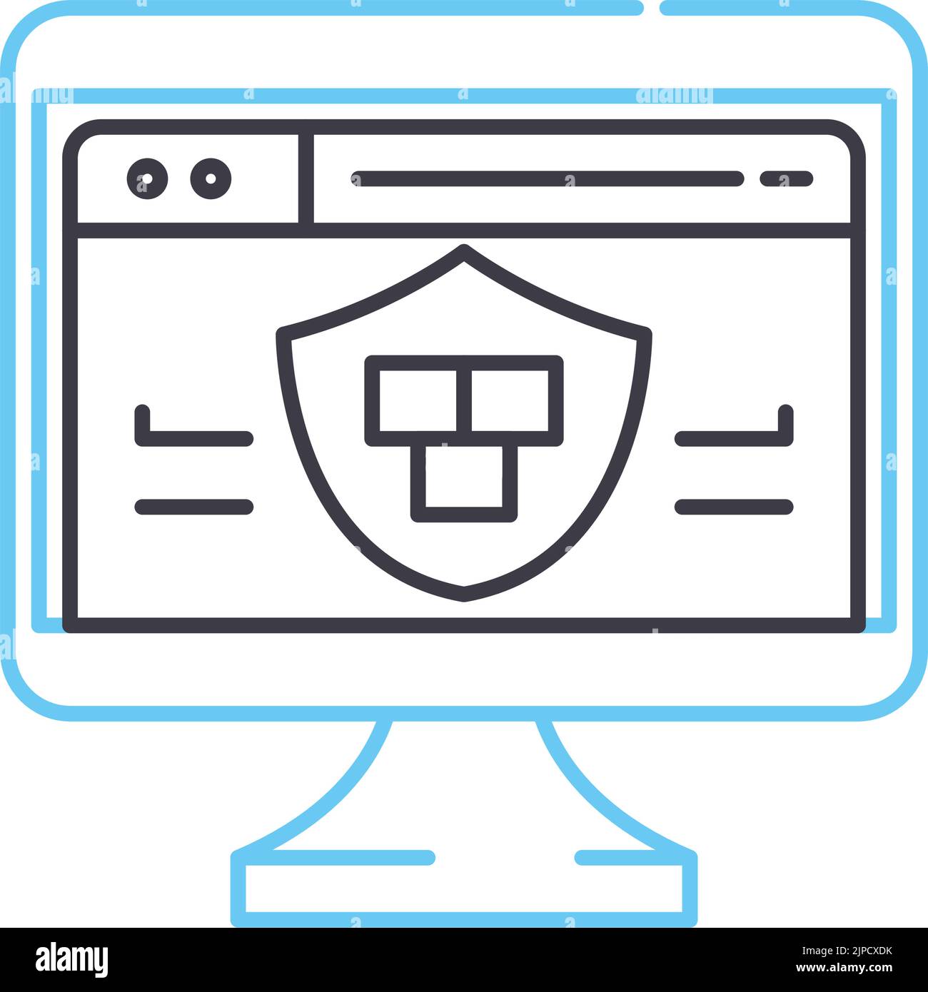security line icon, outline symbol, vector illustration, concept sign ...